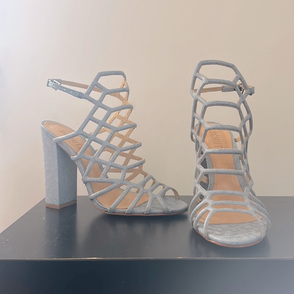 Schultz | Shoes | Schultz New Caged Block Heel Sandals Size 75 | Poshmark